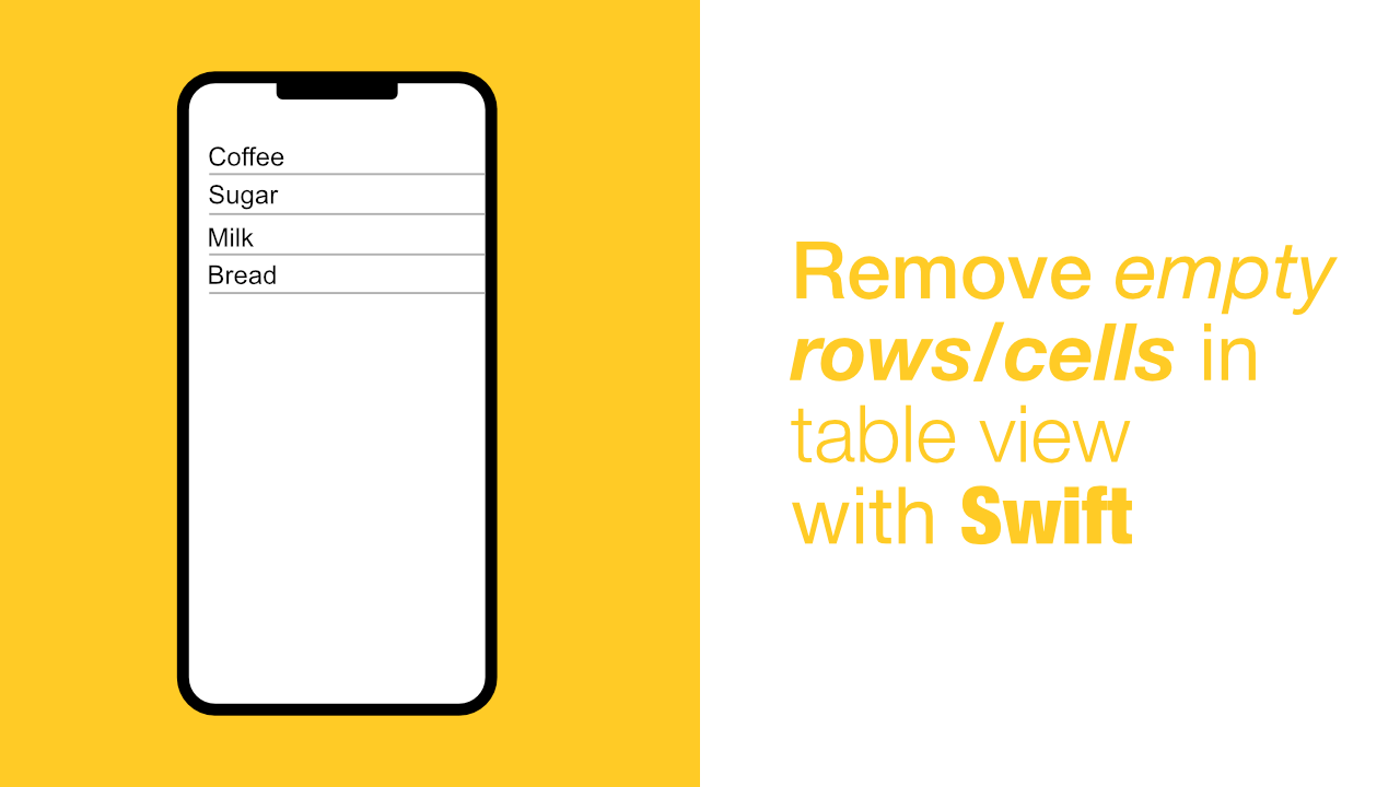 Remove Empty Rows cells In Table View