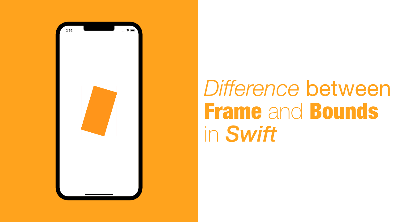 Difference between Frame and Bounds in Swift Difference between Frame and Bounds in Swift